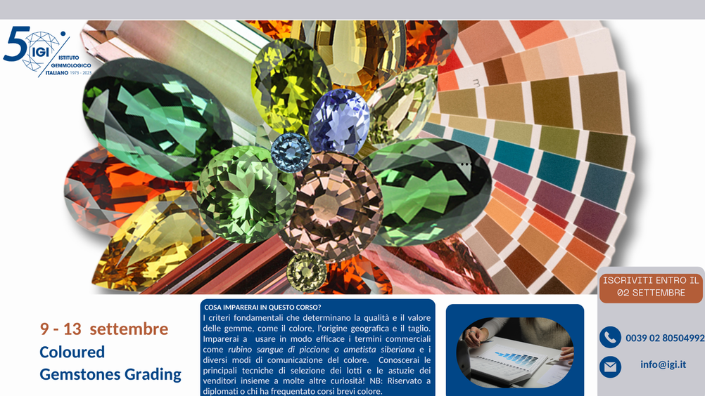 COLOURED GEMSTONES GRADING - Istituto Gemmologico Italiano